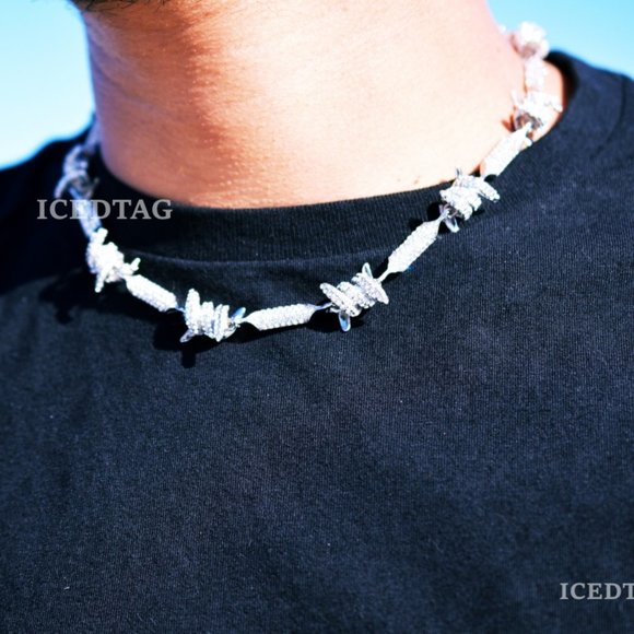 Accessories | Full Iced Out Jesus Barbed Wire 18 Chain | Poshmark